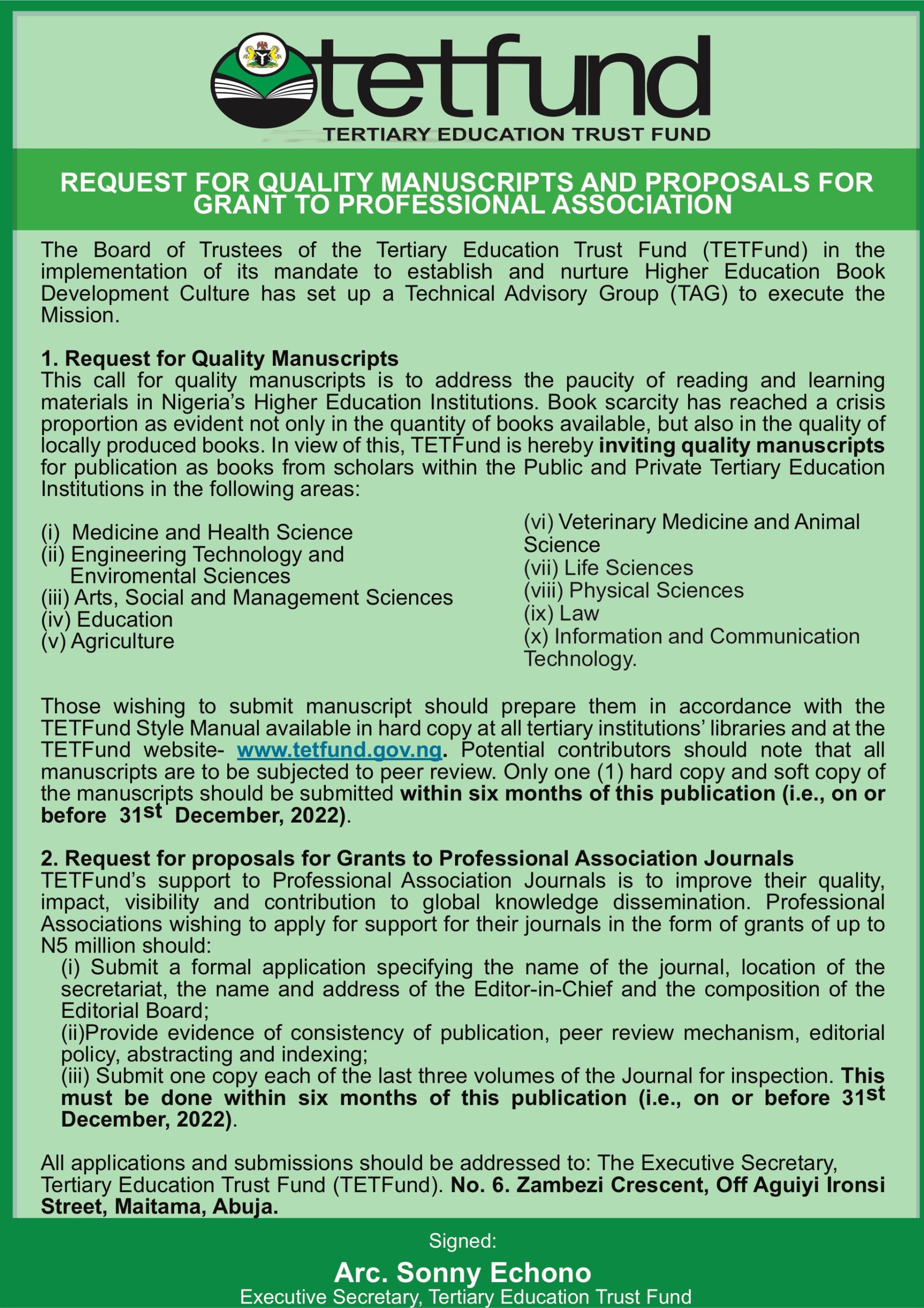 REQUEST FOR QUALITY MANUSCRIPTS AND PROPOSALS FOR GRANT TO PROFESSIONAL ...